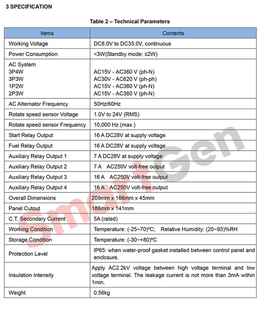 Smartgen HGM6120N Auto Start Generator Controller Control Module Panne ...